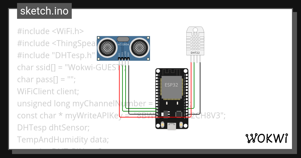 ULTRA SONIC - Wokwi ESP32, STM32, Arduino Simulator
