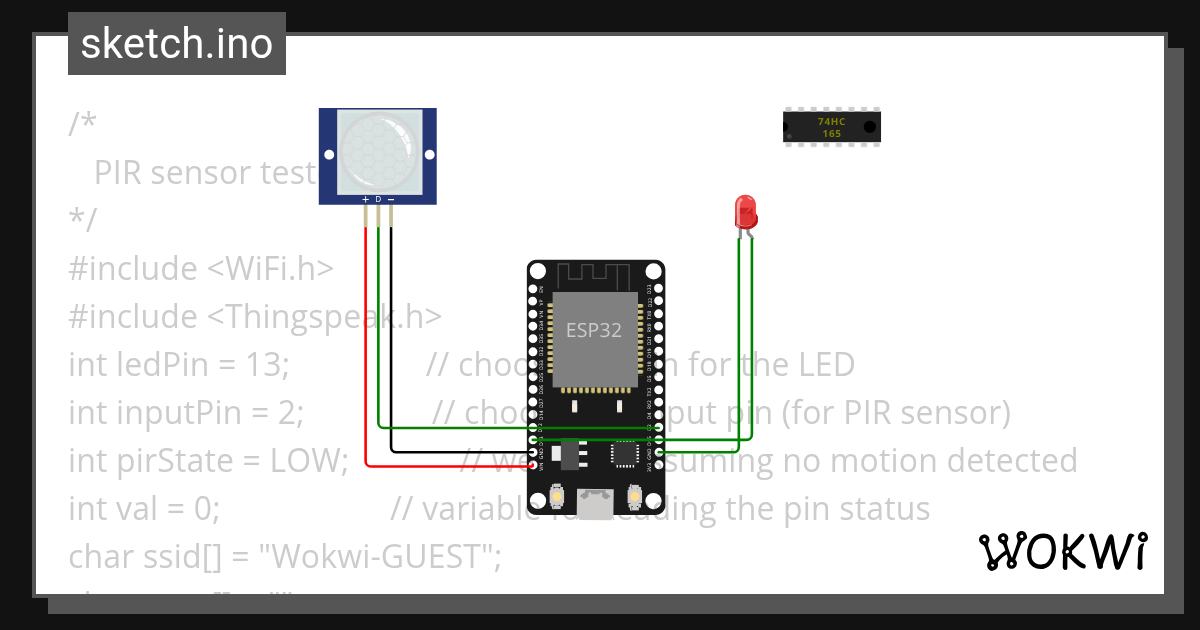 pir - Wokwi ESP32, STM32, Arduino Simulator