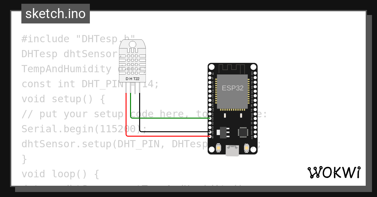 Temprature Censor Wokwi Esp32 Stm32 Arduino Simulator