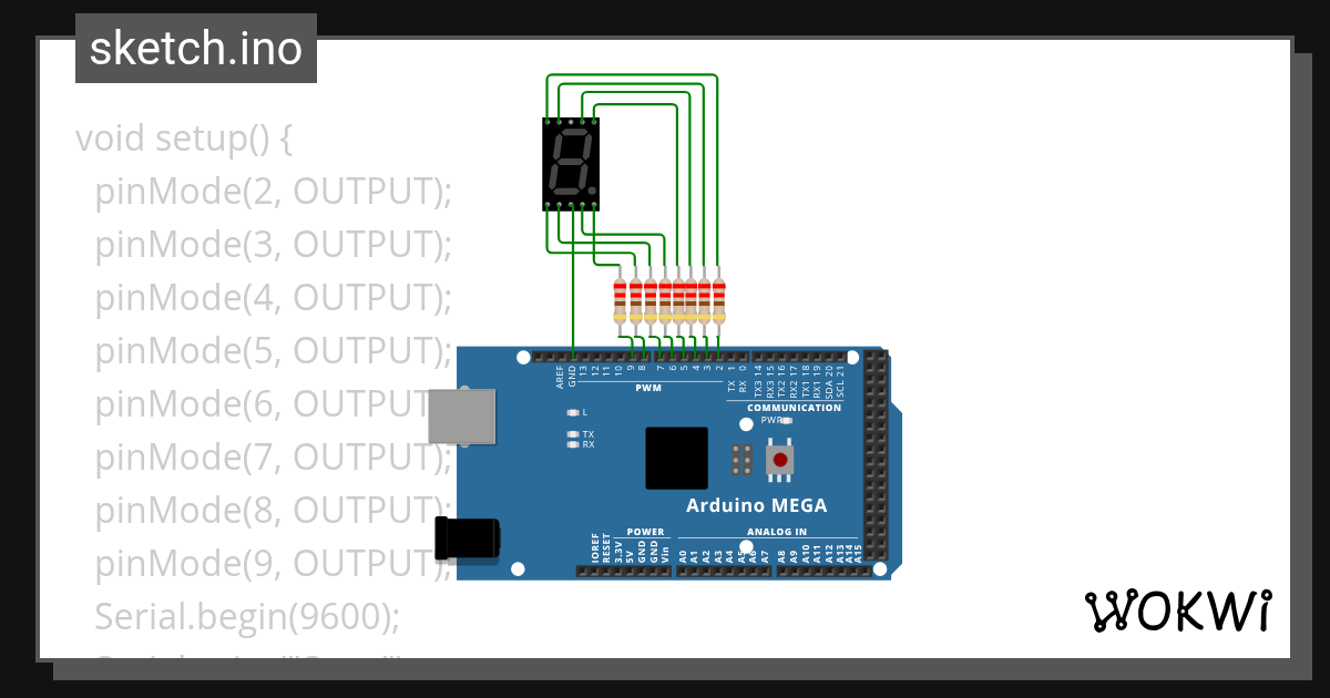 seven segment display Copy Copy - Wokwi ESP32, STM32, Arduino Simulator