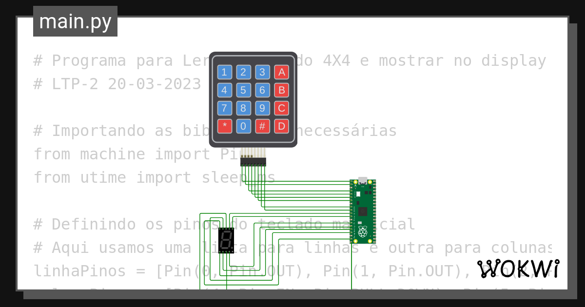 Teclado Raspi Wokwi Esp32 Stm32 Arduino Simulator 9219