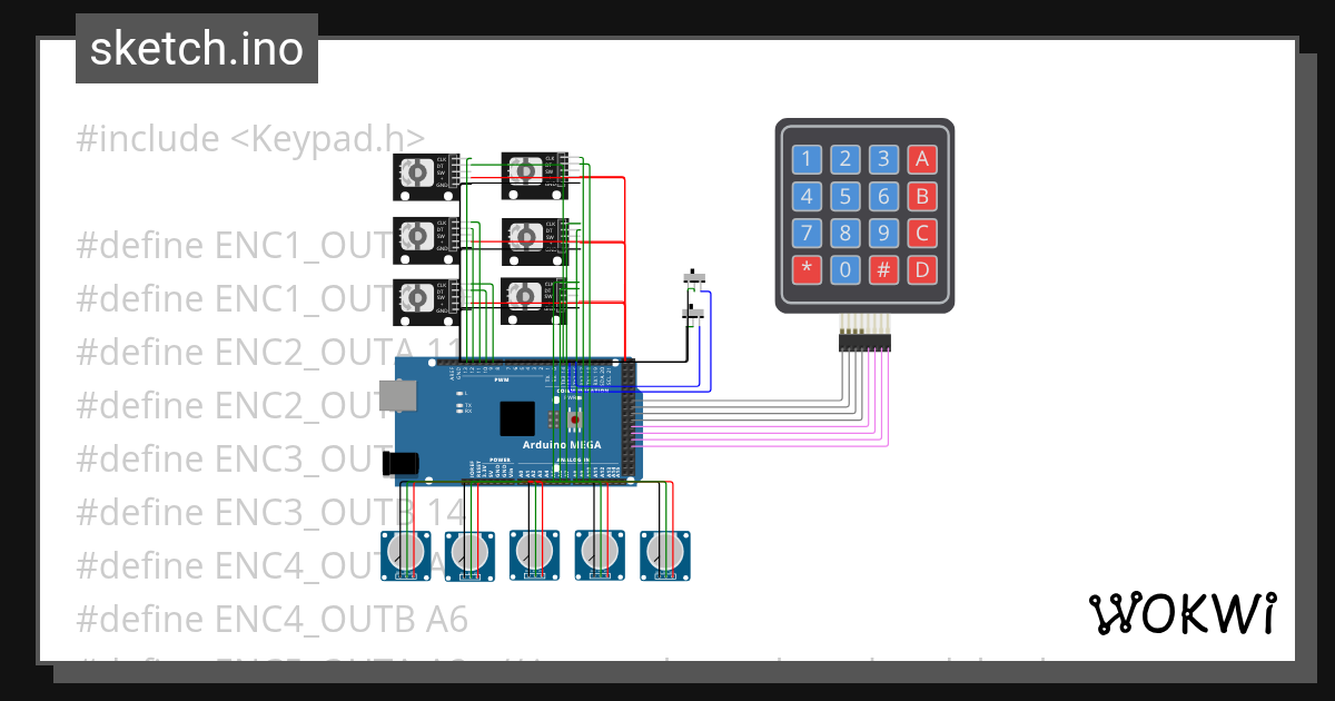 Steering wheel arduino - Wokwi ESP32, STM32, Arduino Simulator