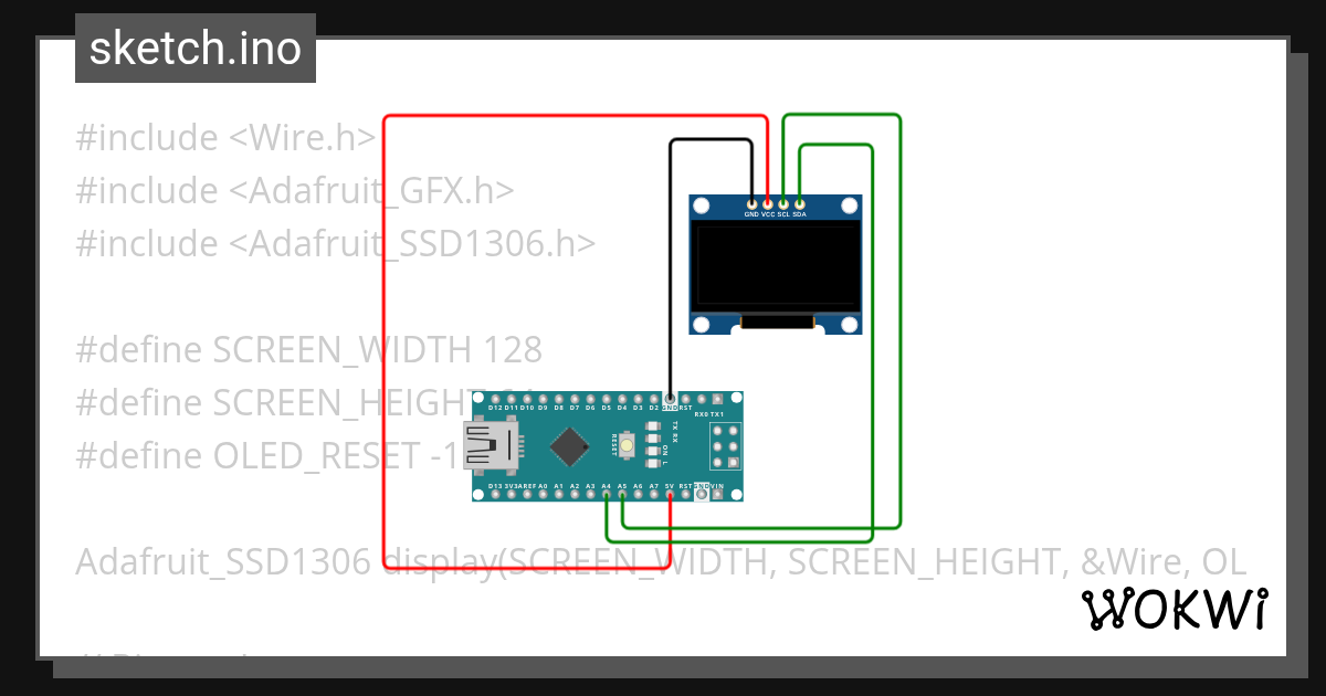 OLED - Wokwi ESP32, STM32, Arduino Simulator