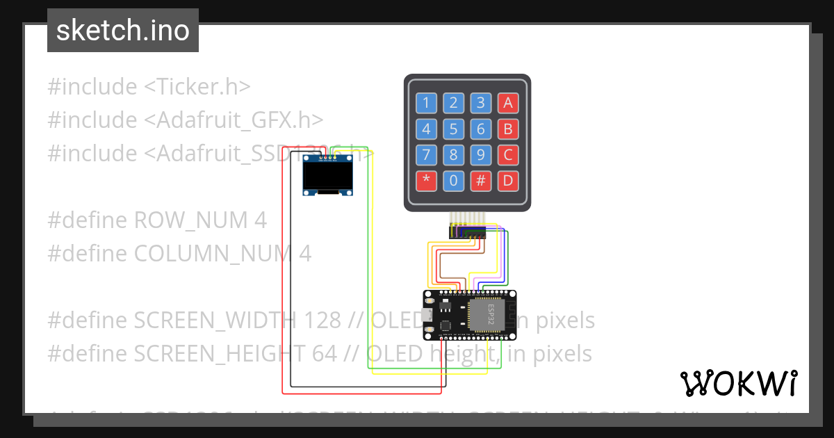 Keypad-Tugas 2 - Wokwi ESP32, STM32, Arduino Simulator