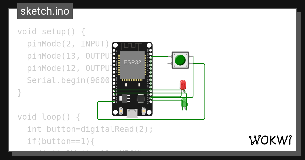 Switch Interfacing Wokwi Esp32 Stm32 Arduino Simulator 2675