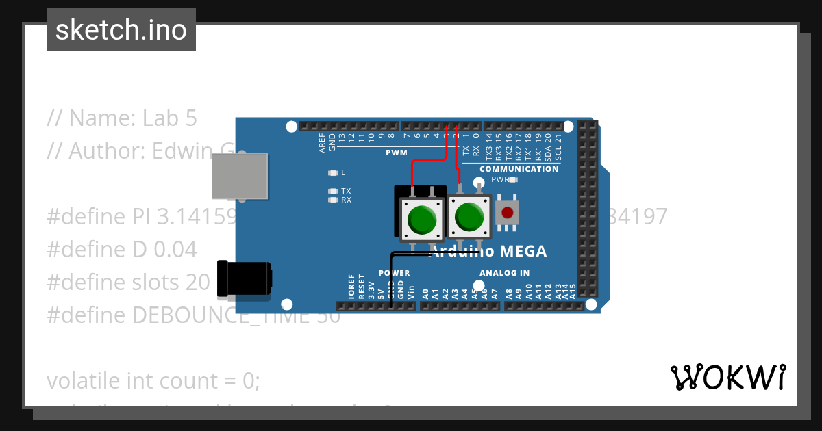 Lab 5: Sem 6 - Wokwi ESP32, STM32, Arduino Simulator