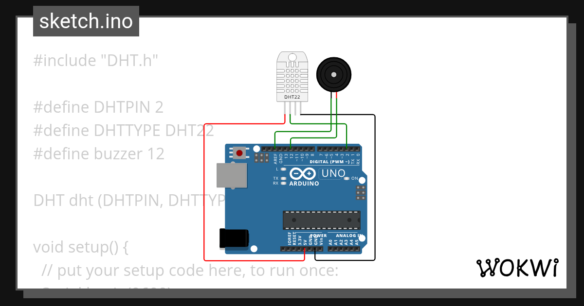 Project DHT22_AR - Wokwi ESP32, STM32, Arduino Simulator