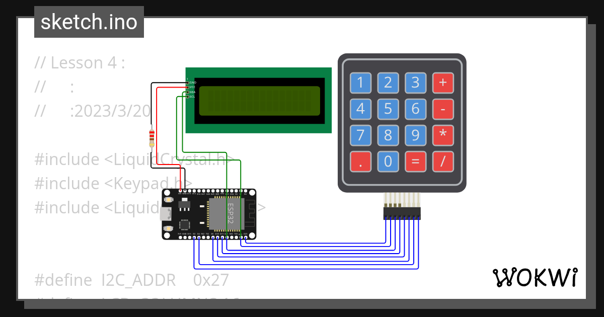 [Lesson 4] 計算機 - Wokwi ESP32, STM32, Arduino Simulator