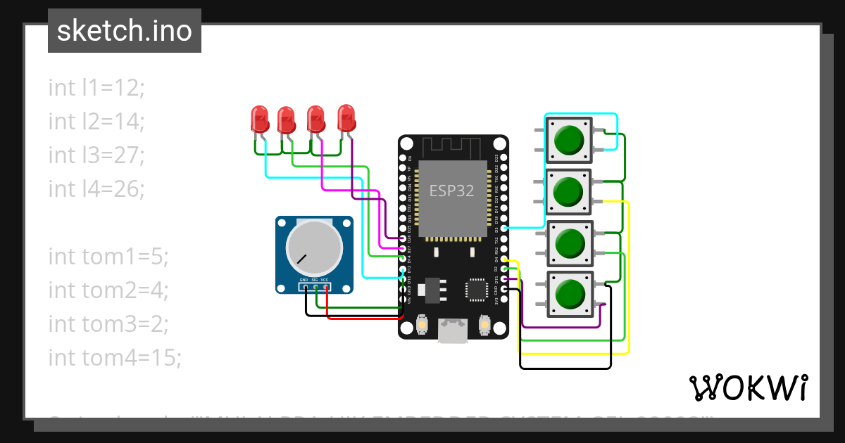 Wokwi - Online ESP32, STM32, Arduino Simulator