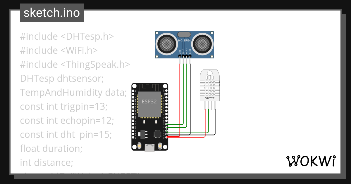 DHT 22 - Wokwi ESP32, STM32, Arduino Simulator