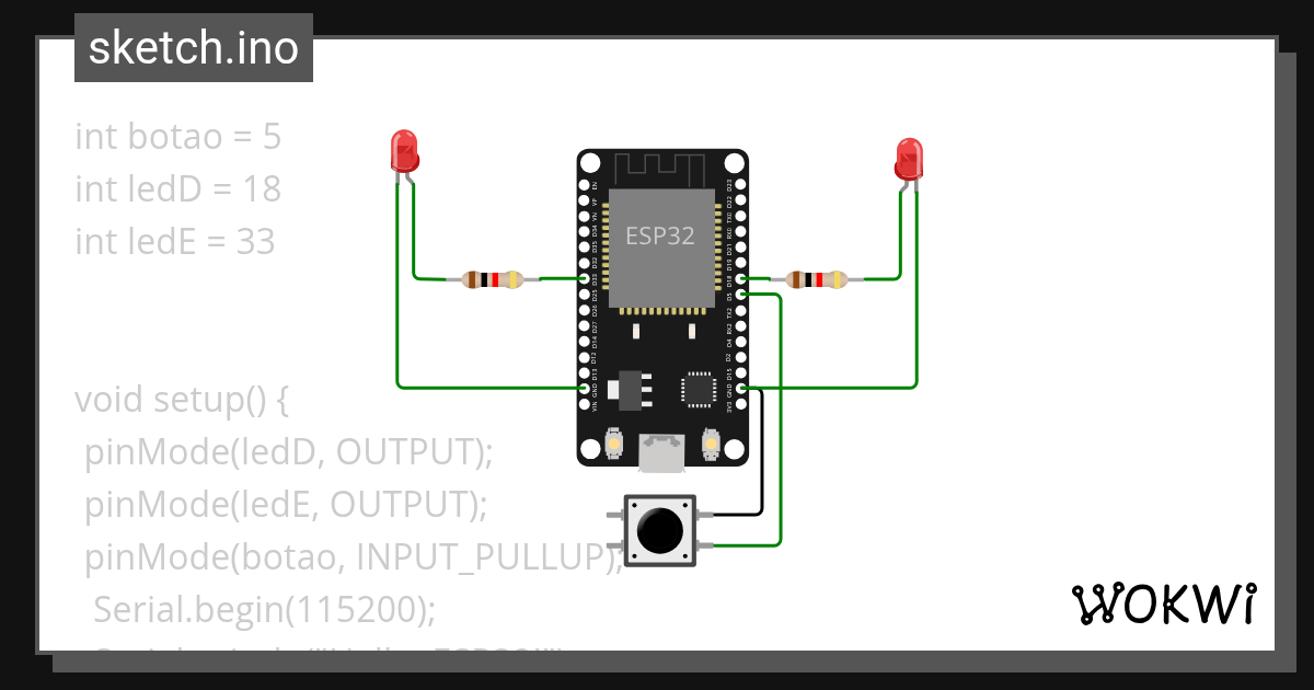 Brake Lights Wokwi Esp32 Stm32 Arduino Simulator 