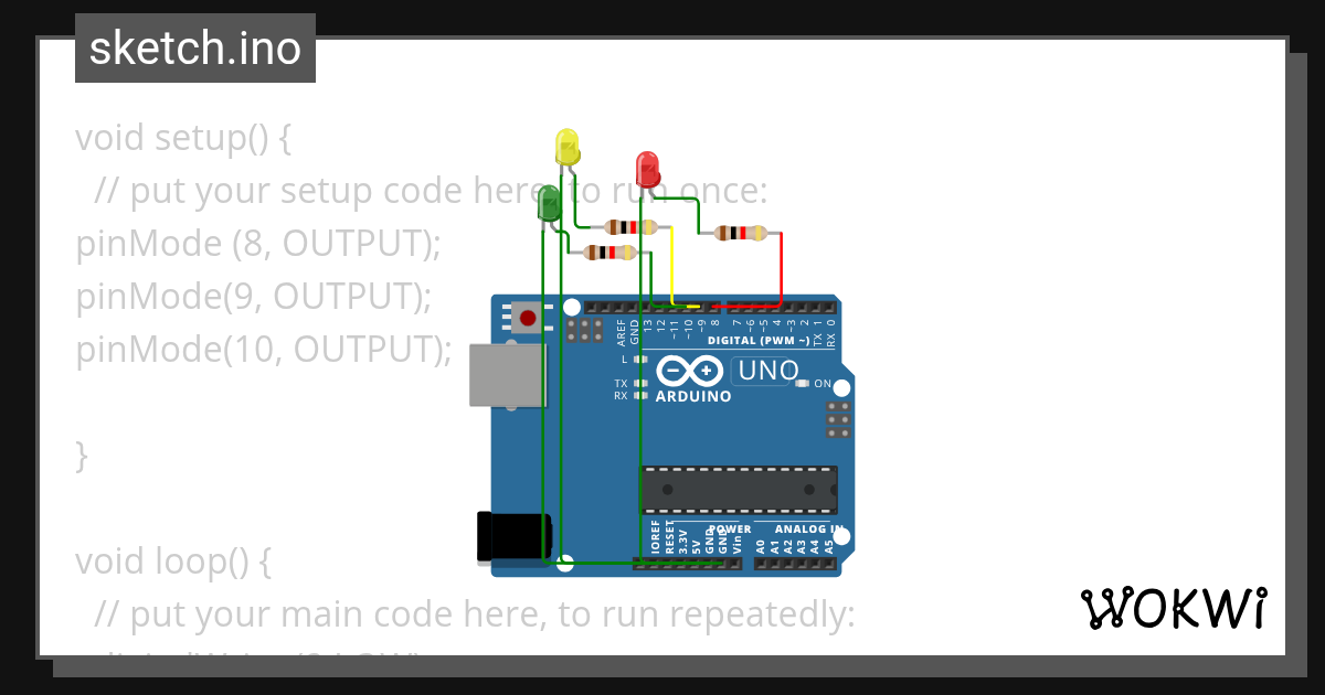 1 LED Flash Copy - Wokwi ESP32, STM32, Arduino Simulator
