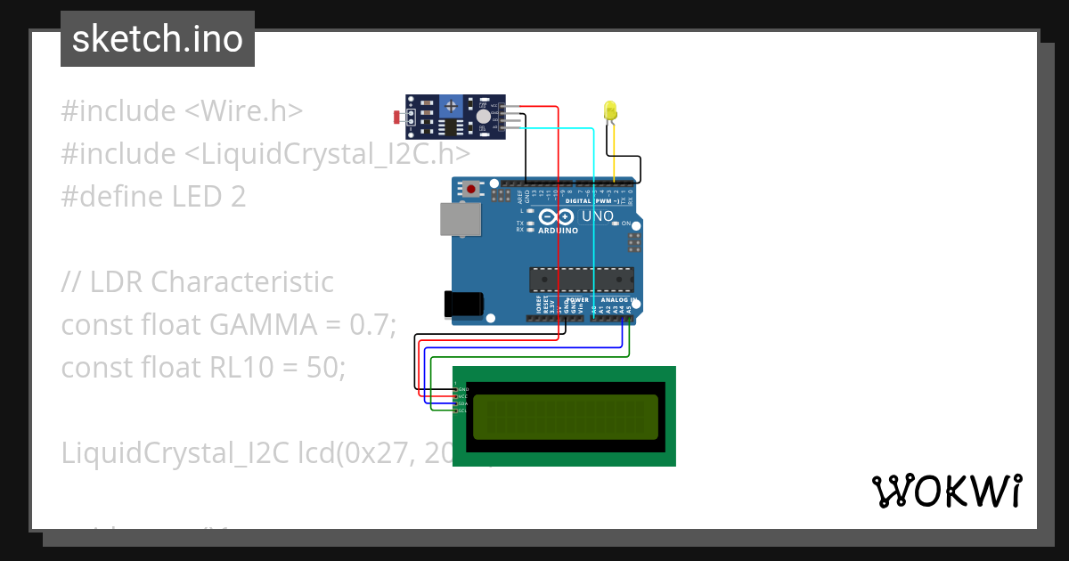 P11 LDR - Wokwi ESP32, STM32, Arduino Simulator