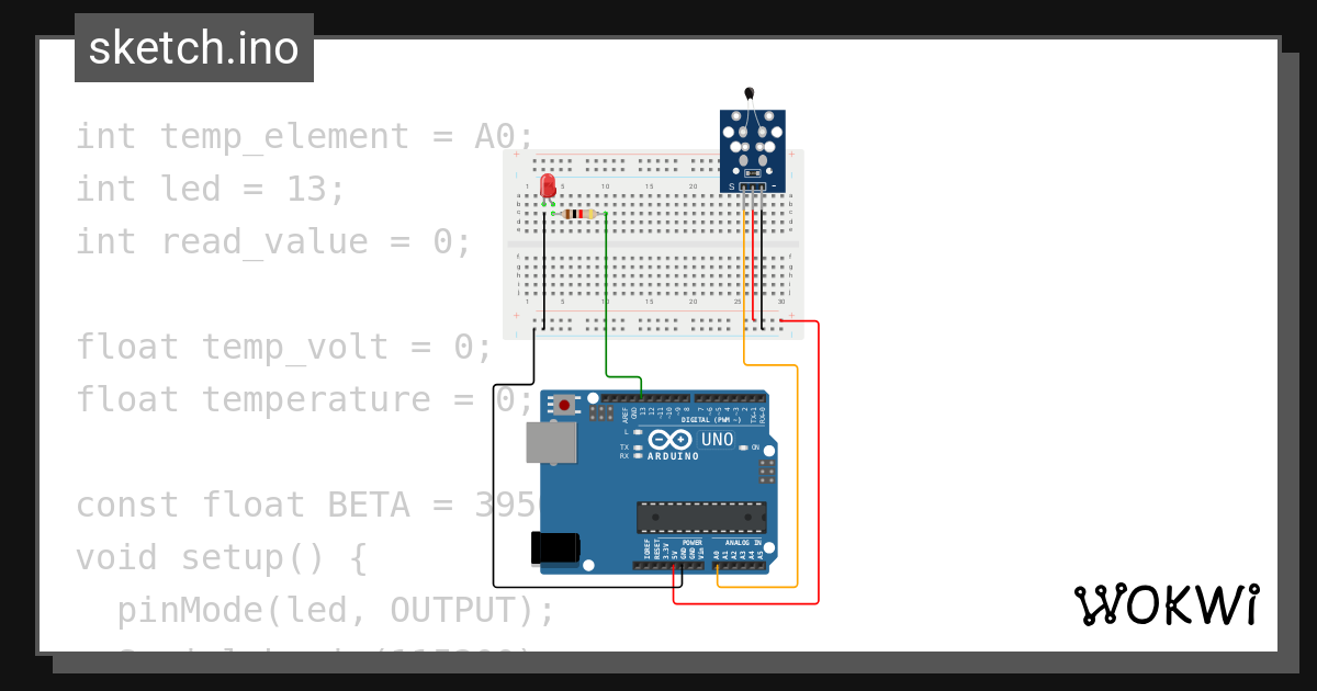 Sıcaklık Ölçüm Uygulaması Wokwi Esp32 Stm32 Arduino Simulator