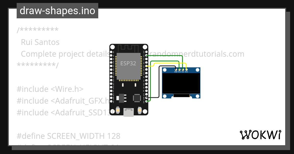 Shapes and Pictures - Wokwi ESP32, STM32, Arduino Simulator