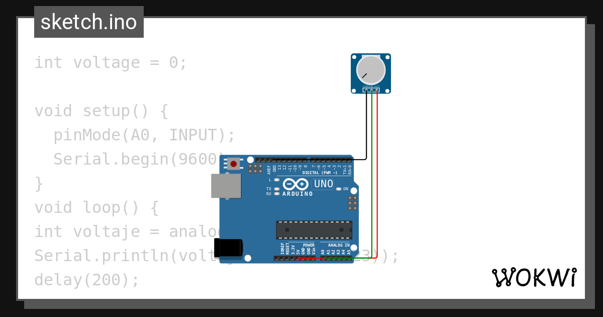 Lector Voltage Potenciometro Wokwi Esp32 Stm32 Arduino Simulator 7789