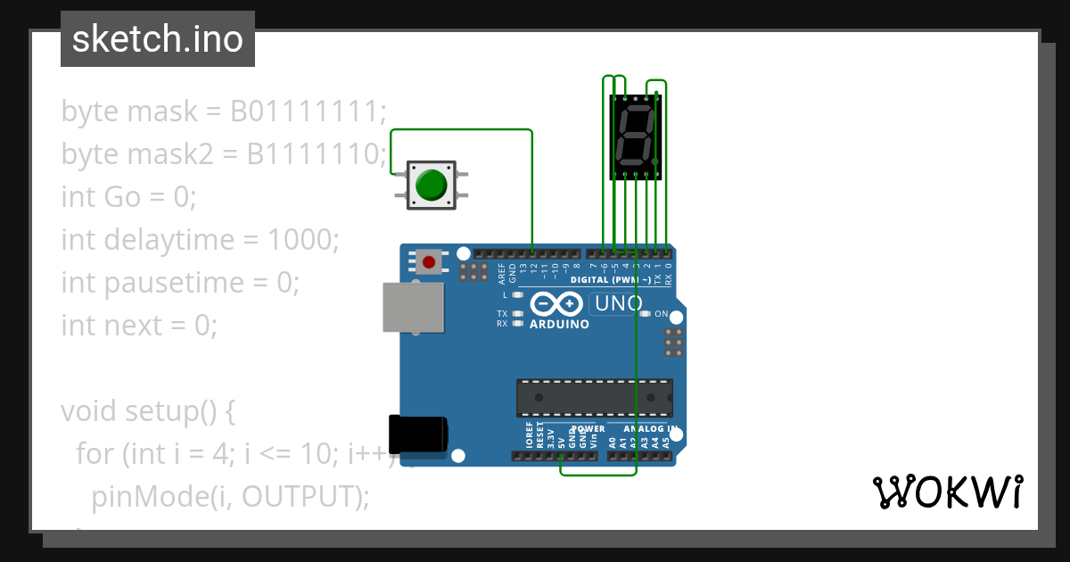 Sevenseg Register Copy Wokwi Esp32 Stm32 Arduino Simulator