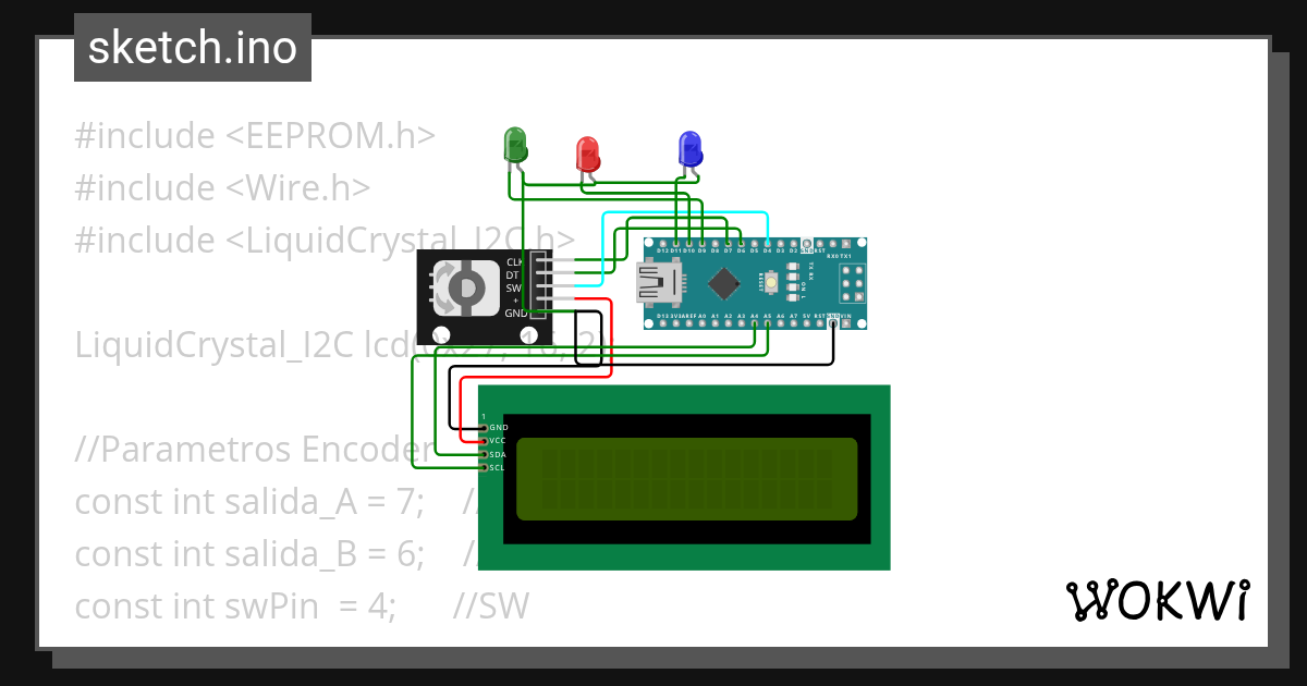 Menu_encder_lcd Copy - Wokwi ESP32, STM32, Arduino Simulator