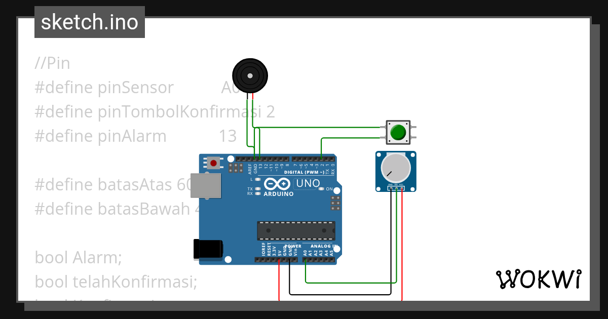 Pengunci nilai batas (Bandgap interlock) pada arduino - Wokwi ESP32, STM32, Arduino Simulator