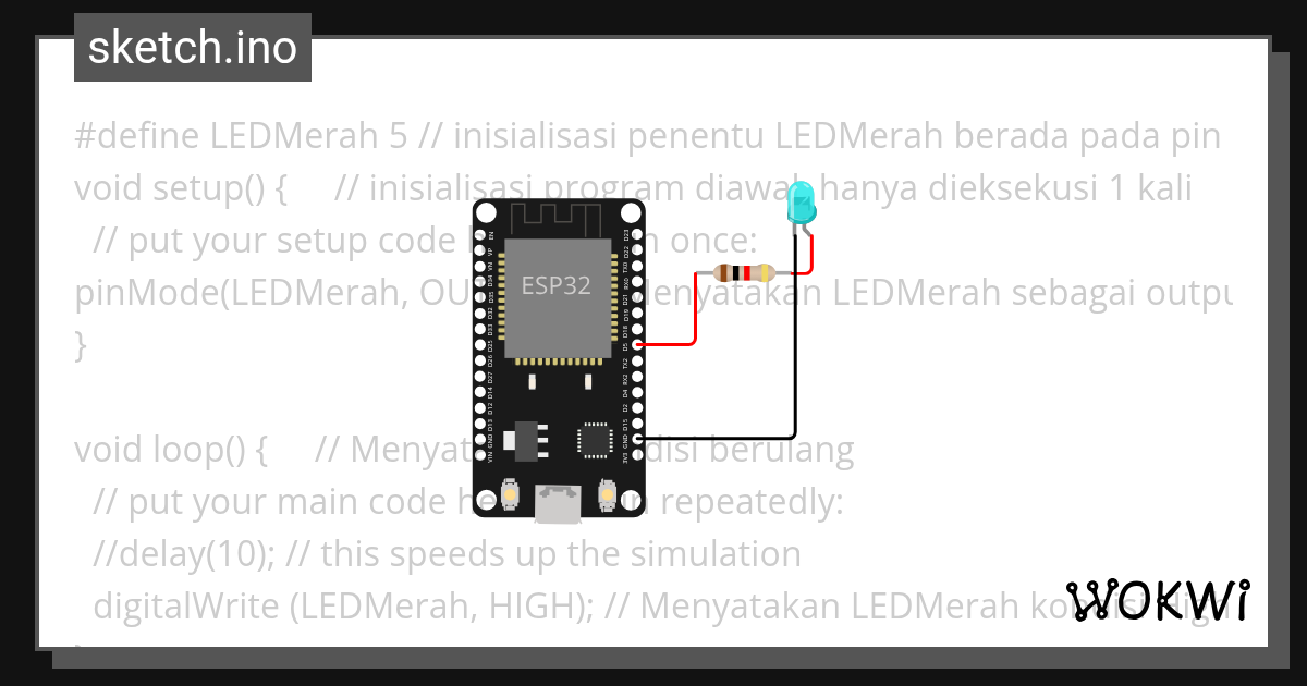 SIMULASI 1 - Wokwi ESP32, STM32, Arduino Simulator