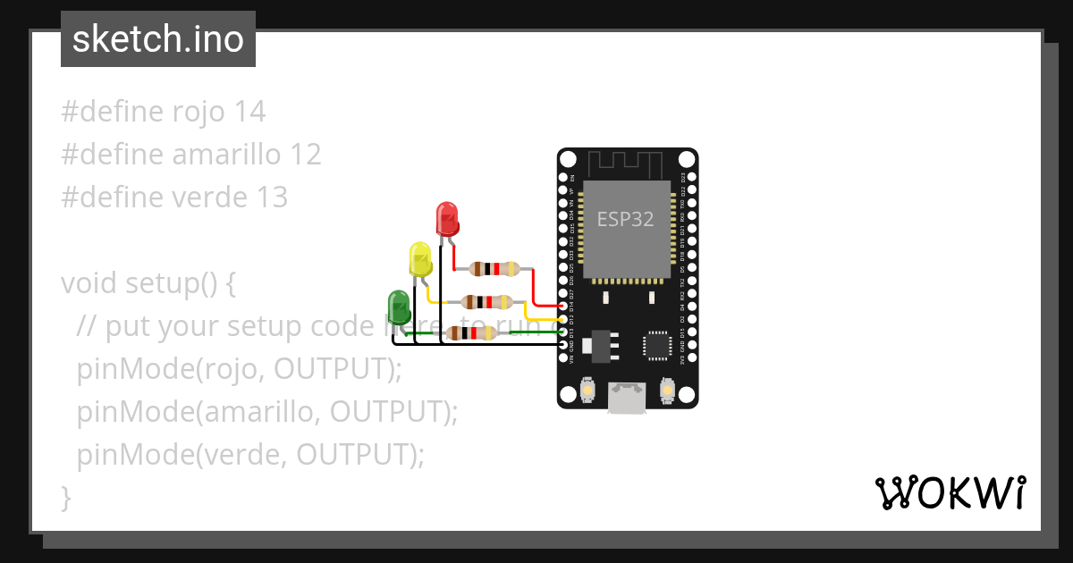 1semaforo - Wokwi ESP32, STM32, Arduino Simulator