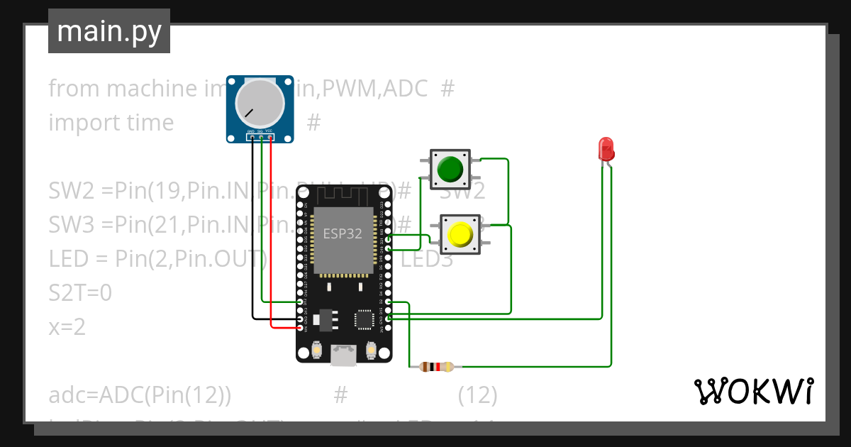 Lab2-2 - Wokwi ESP32, STM32, Arduino Simulator