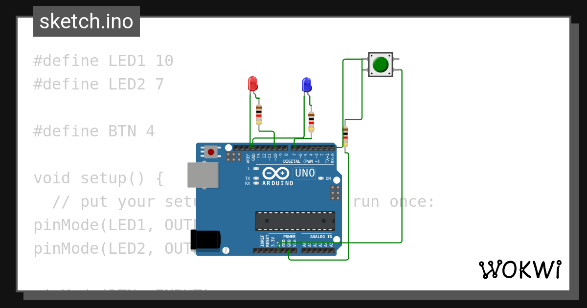 Helloworld Wokwi Esp32 Stm32 Arduino Simulator