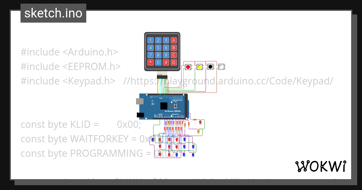 Ovladani svetel - Wokwi ESP32, STM32, Arduino Simulator
