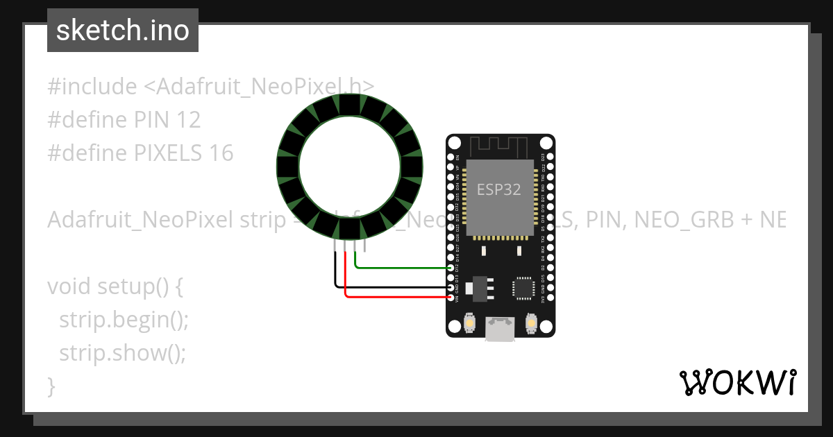 跑馬燈 Wokwi Esp32 Stm32 Arduino Simulator 