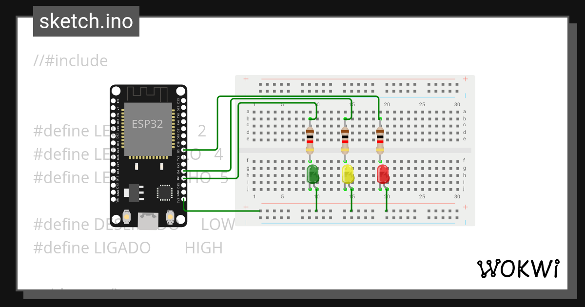 Leds 3 Wokwi Esp32 Stm32 Arduino Simulator 