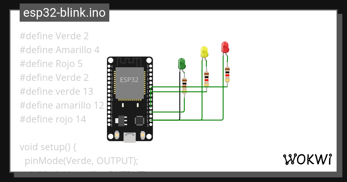 Semaforo 9 Leds Wokwi Esp32 Stm32 Arduino Simulator 1019