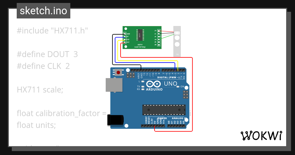 load sensor tes - Wokwi ESP32, STM32, Arduino Simulator