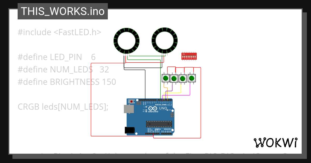 LED ADDRESSABLE Original Working Code - Wokwi ESP32, STM32, Arduino ...