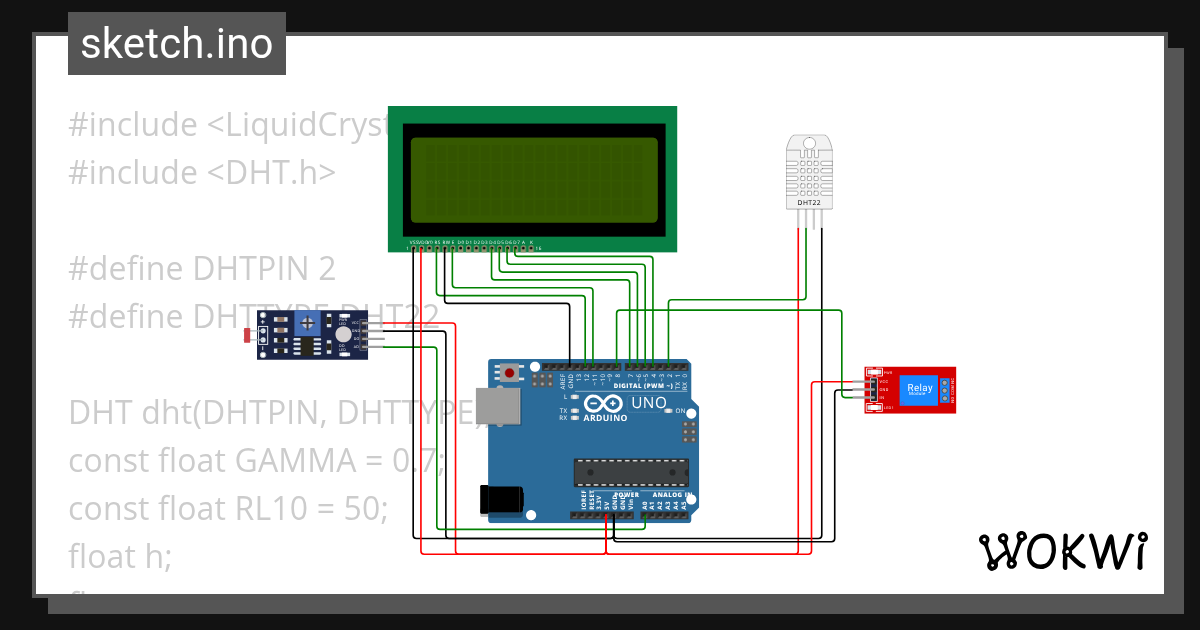 Реле датчик світла та температури Wokwi Esp32 Stm32 Arduino Simulator 7436