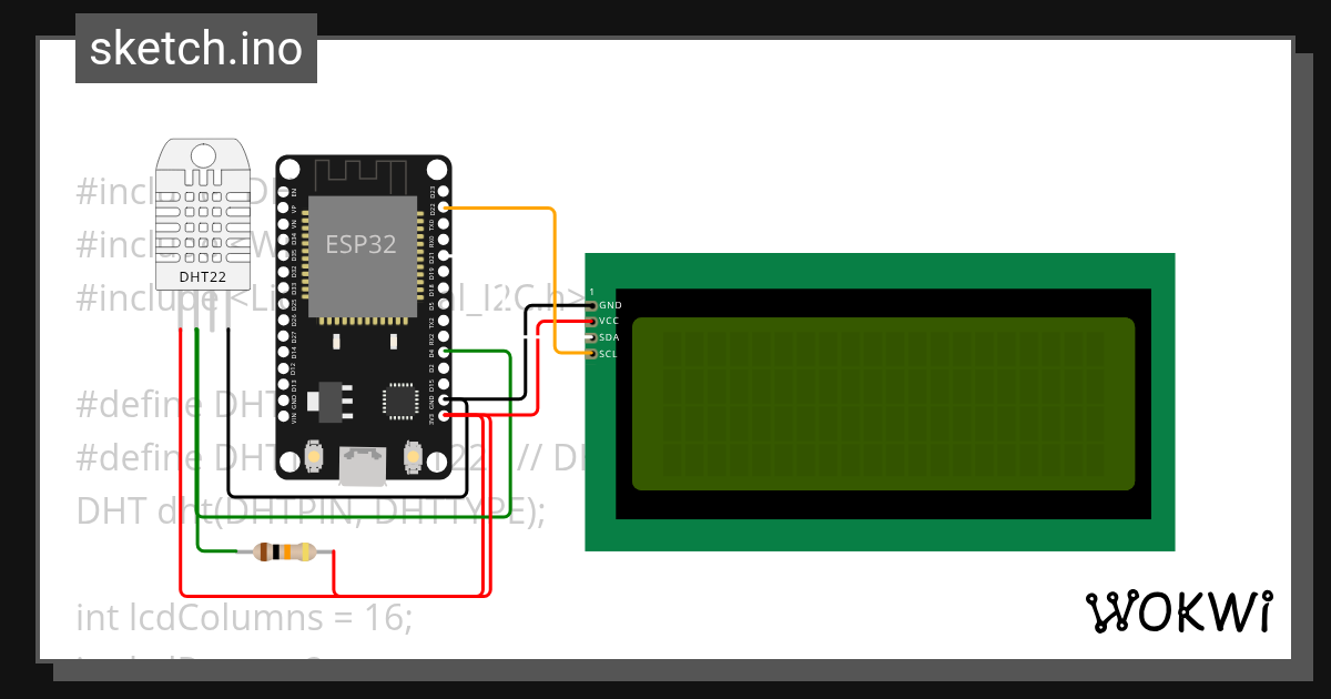 DHT22 prueba - Wokwi ESP32, STM32, Arduino Simulator