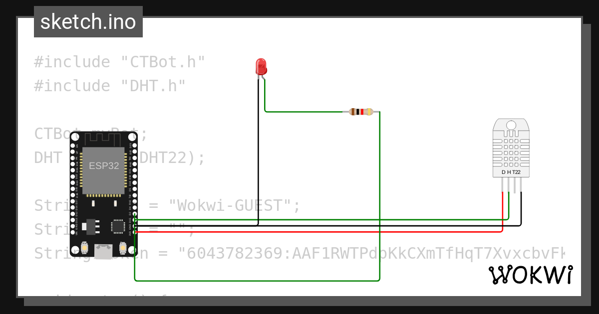 Telegrambot Pertemuan 6 Wokwi Esp32 Stm32 Arduino Simulator