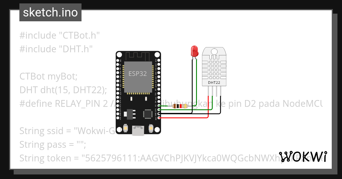 Praktikum IoT - Telegram Bot - Wokwi ESP32, STM32, Arduino Simulator