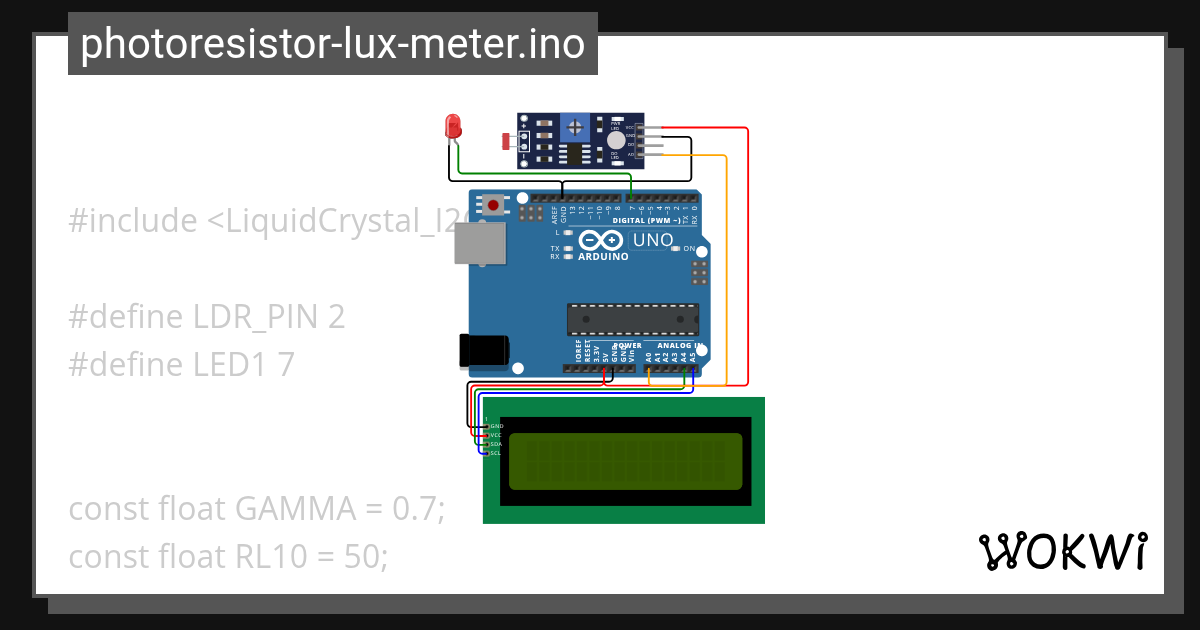 LDR.ino - Wokwi ESP32, STM32, Arduino Simulator