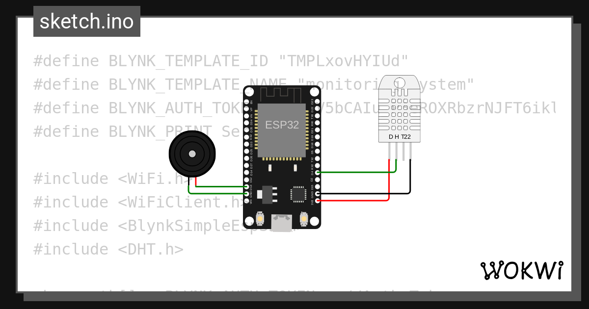 Monitoring Temperature Blynk Wokwi Esp32 Stm32 Arduino Simulator 7540