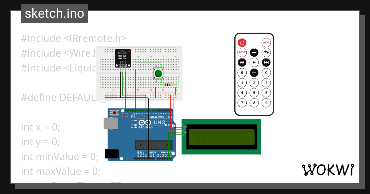 IR+I2C - Wokwi ESP32, STM32, Arduino Simulator