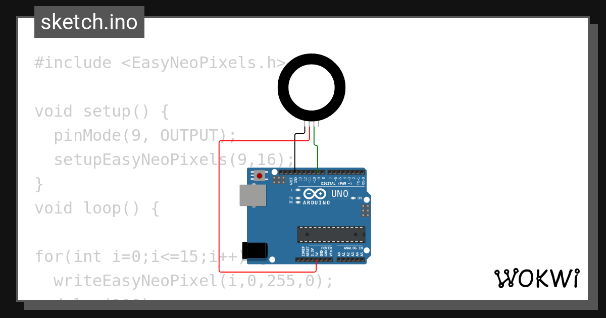 Neopixelring 1 Wokwi Esp32 Stm32 Arduino Simulator
