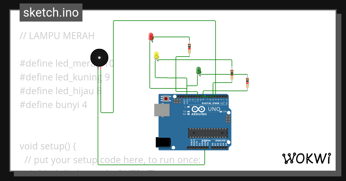 Lampu Merah Arochman Fachrozi Wokwi Esp32 Stm32 Arduino Simulator