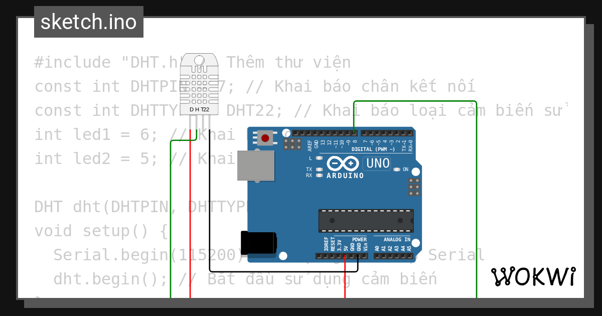 Cảm Biến Nhiệt độ Wokwi Esp32 Stm32 Arduino Simulator