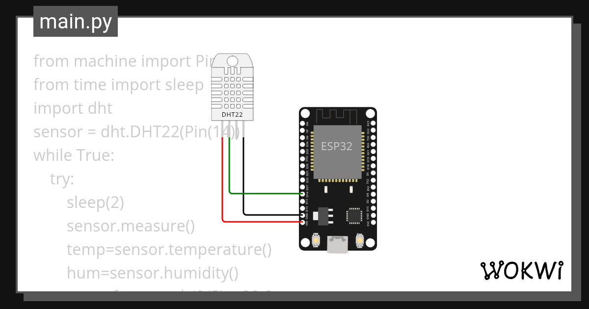 dht.py - Wokwi ESP32, STM32, Arduino Simulator dht.py - Wokwi ESP32, STM32, Arduino Simulator