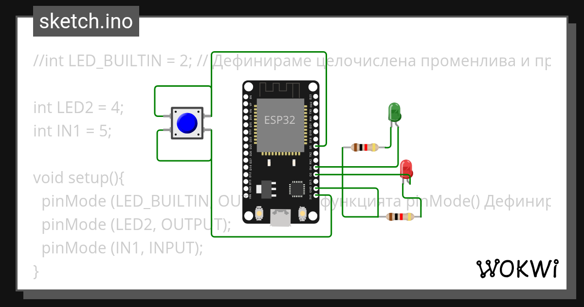 Work1 - Wokwi ESP32, STM32, Arduino Simulator