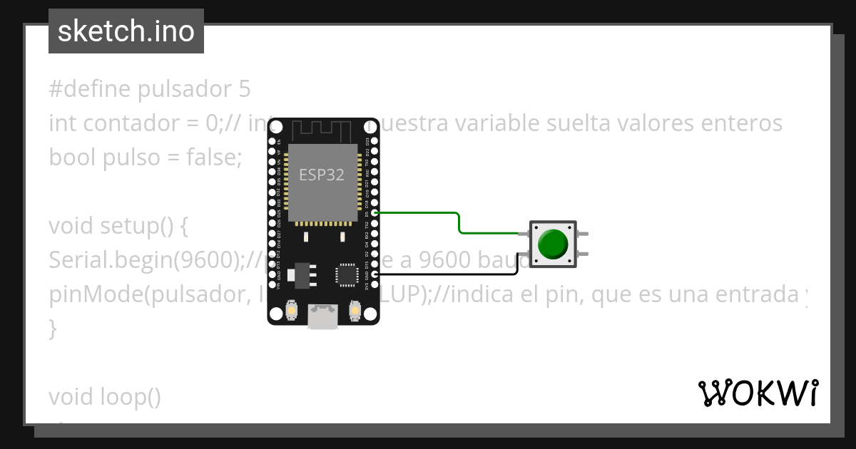 ejercicio n°1 - Wokwi ESP32, STM32, Arduino Simulator