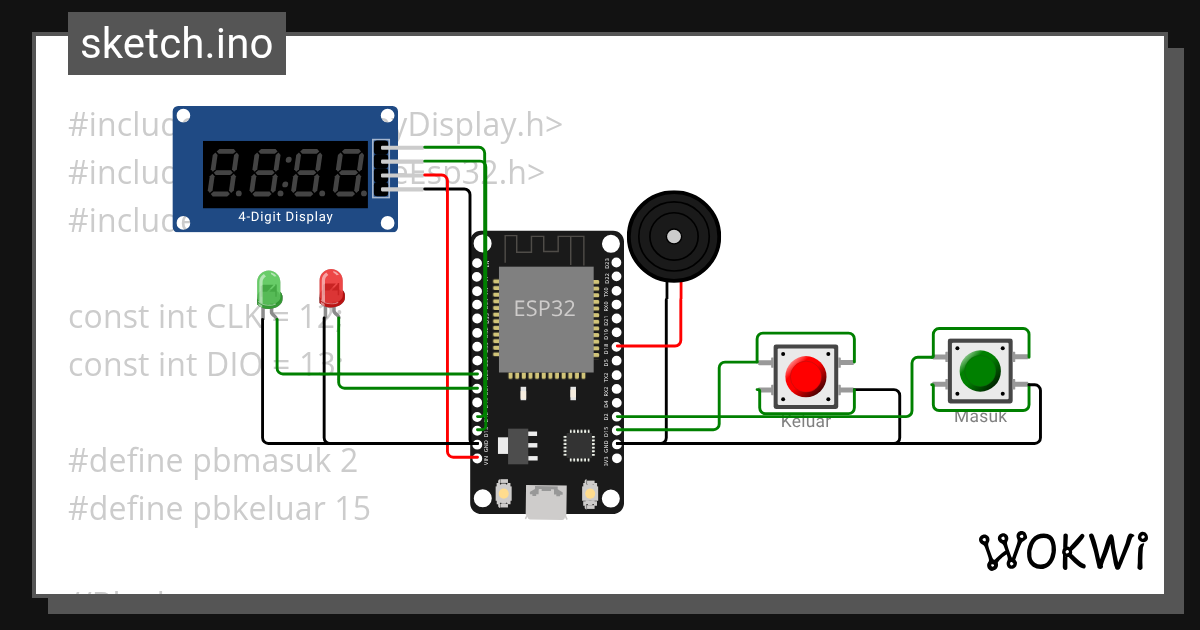 Project Counter Ruang 3 - Wokwi ESP32, STM32, Arduino Simulator