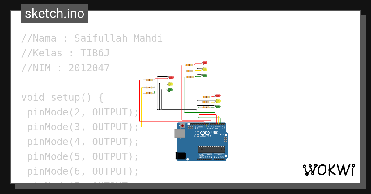 Tugas 1 Simpang Tiga Universitas Mulia Wokwi Esp32 Stm32 Arduino Simulator 0713