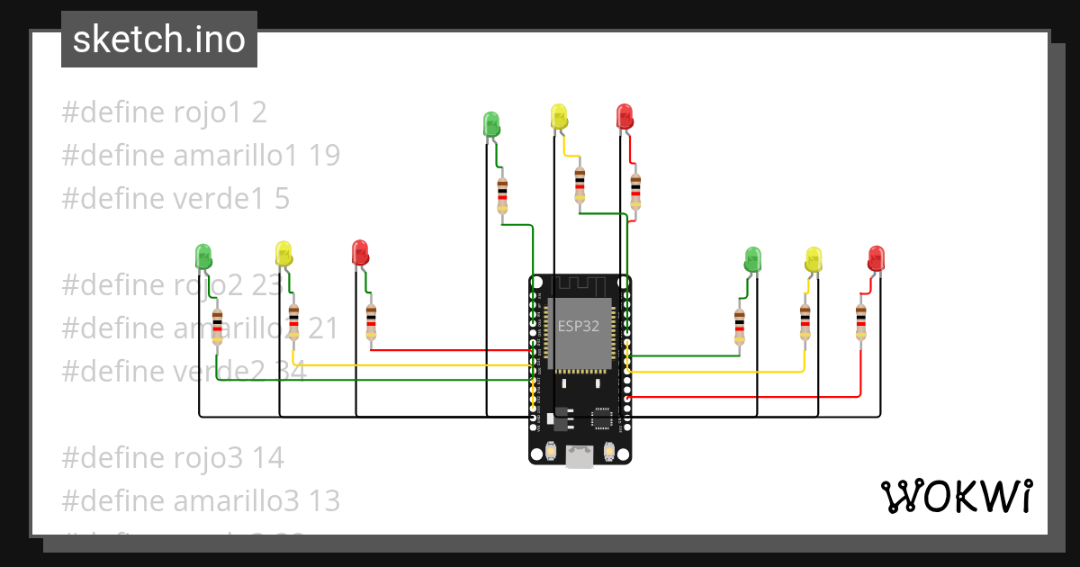 semaforo2 - Wokwi ESP32, STM32, Arduino Simulator