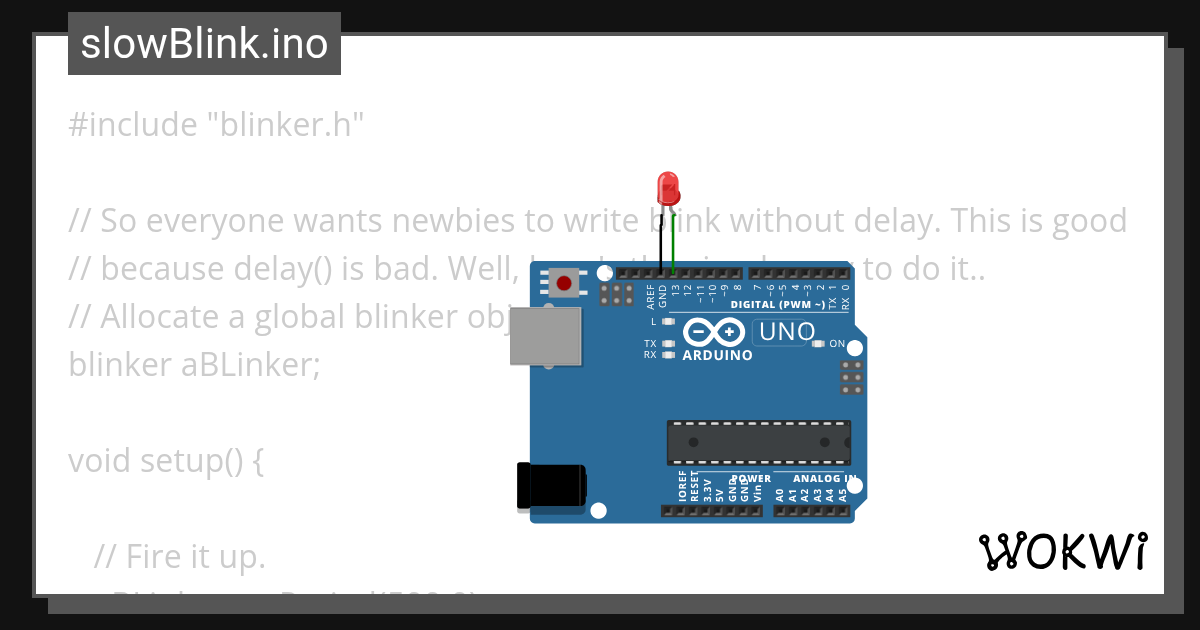 blinkWithoutDelay2 - Wokwi ESP32, STM32, Arduino Simulator
